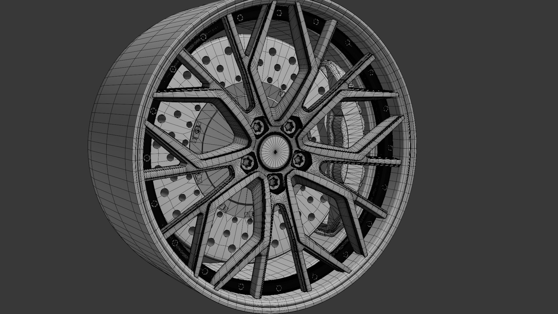 3D Wheel Rim Model - TurboSquid 2258435