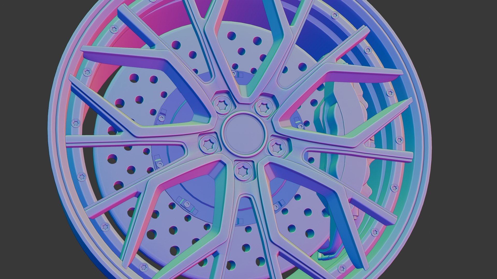 3D Wheel Rim Model - TurboSquid 2258435