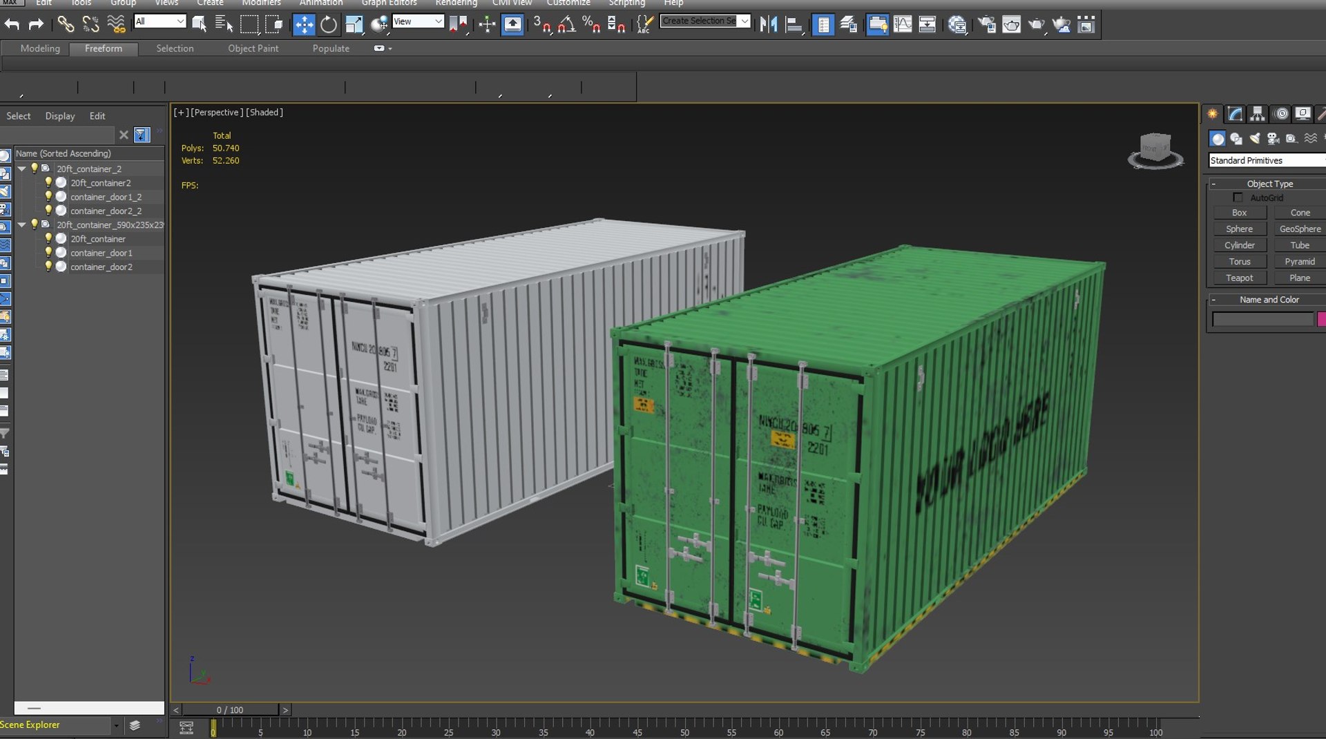 3D Container Shipping Cargo 20ft Model - TurboSquid 2291181