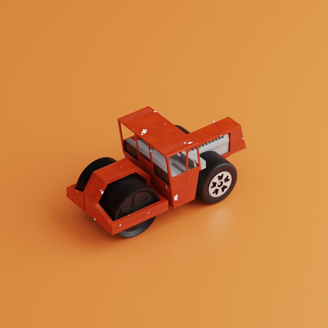 Steamroller toy modeled 3D model - TurboSquid 1515769