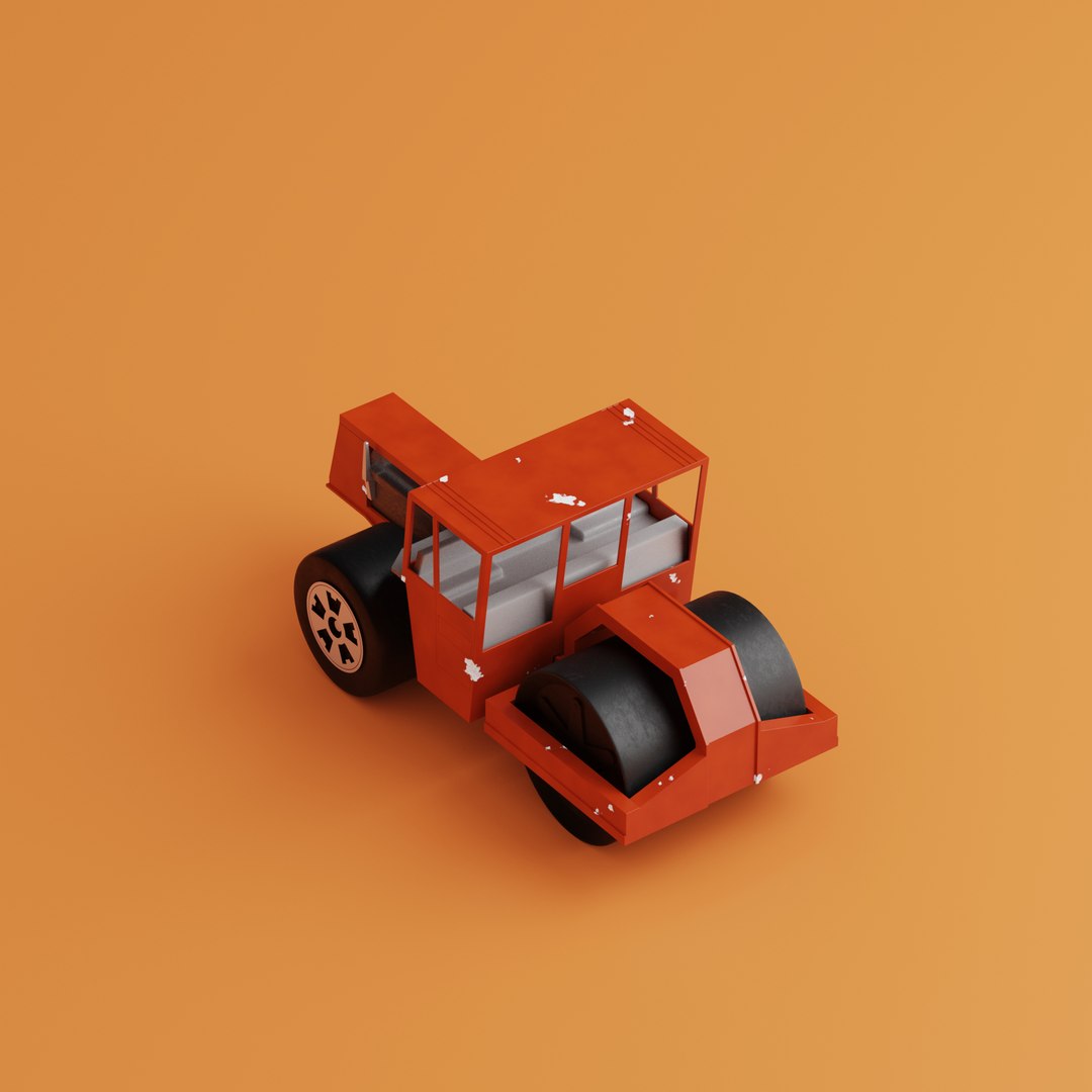 Steamroller toy modeled 3D model - TurboSquid 1515769