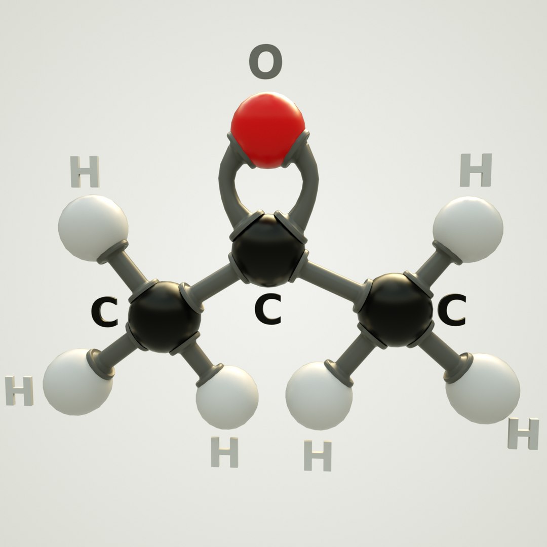 Acetone Molecular Model - TurboSquid 1380744