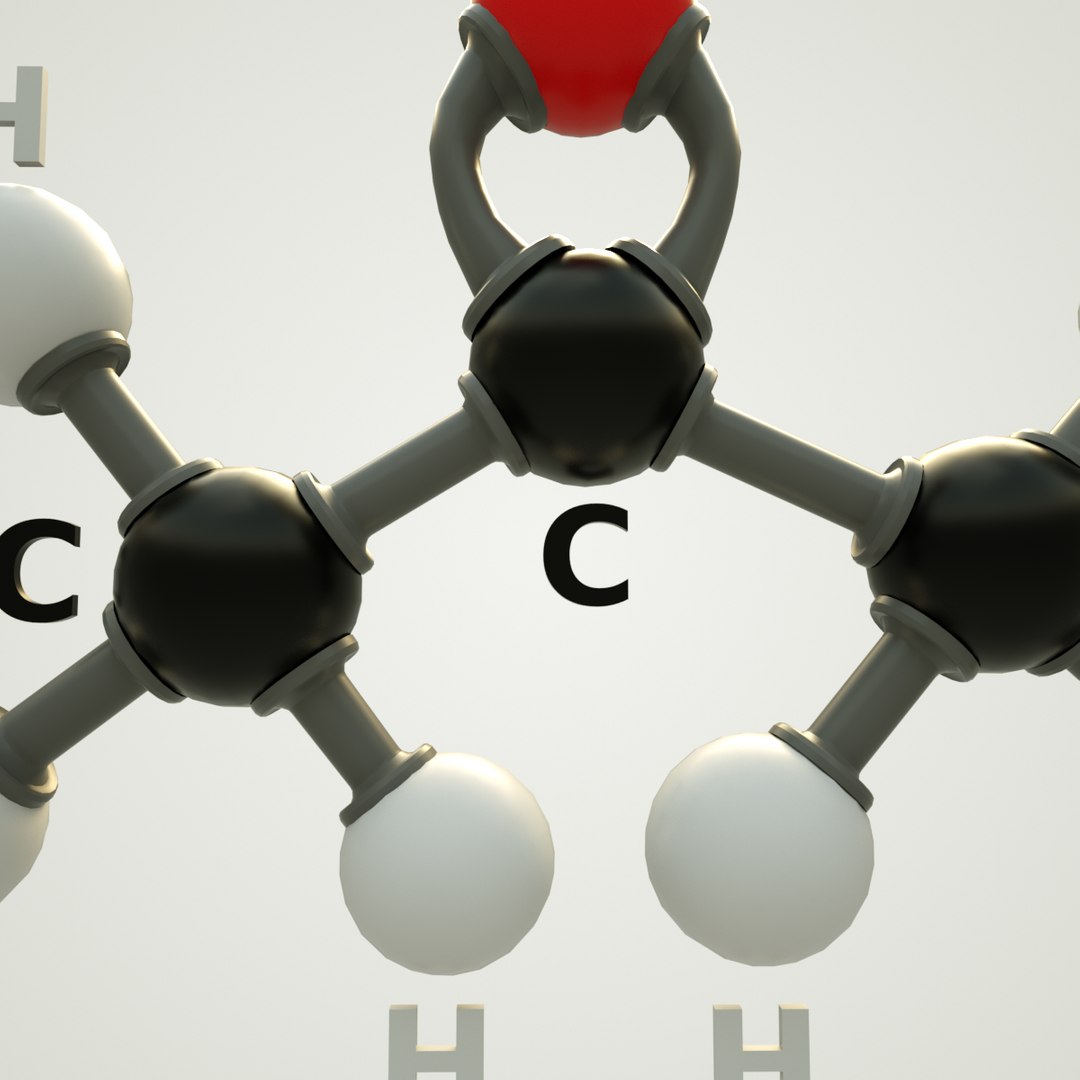 Acetone Molecular Model - TurboSquid 1380744