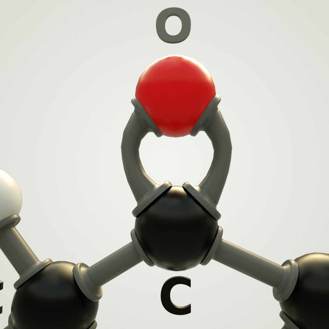 Acetone Molecular Model - TurboSquid 1380744
