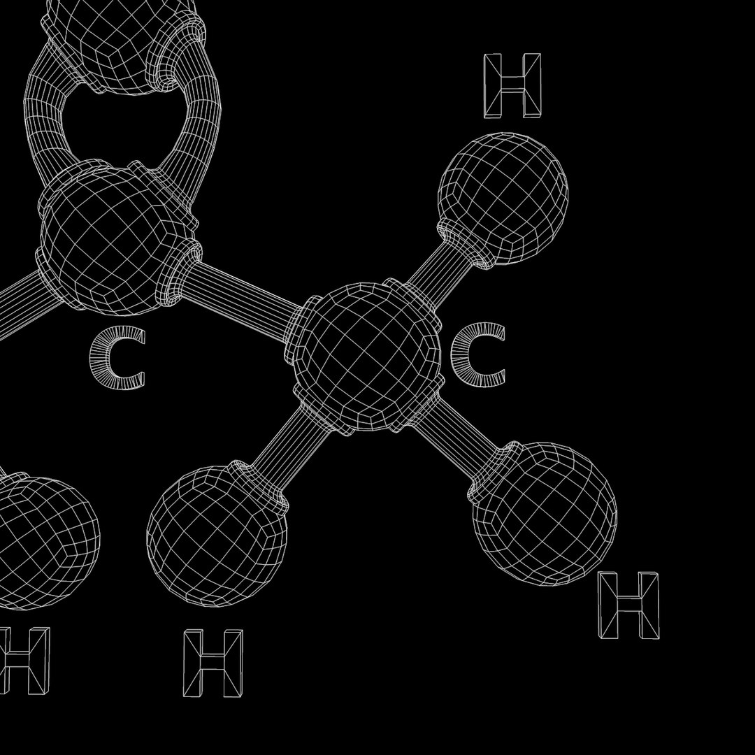 Acetone Molecular Model - TurboSquid 1380744
