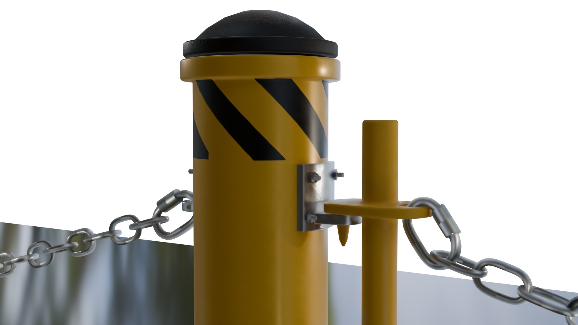 Dock Chain Bollard Barricade Model - TurboSquid 2325161