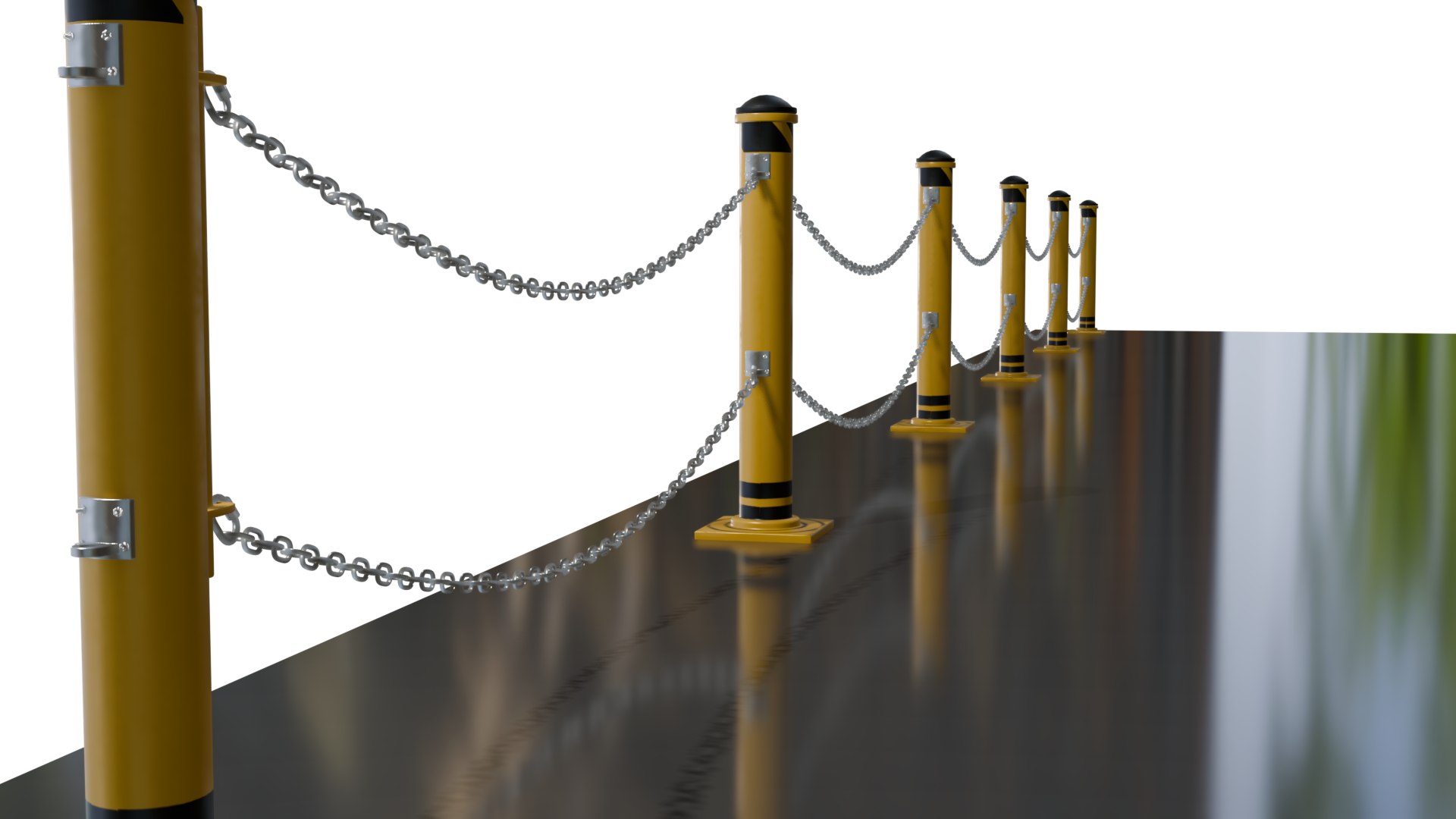 Dock Chain Bollard Barricade Model - TurboSquid 2325161