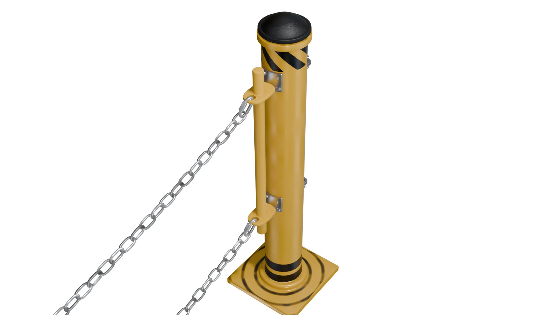Dock Chain Bollard Barricade Model - TurboSquid 2325161