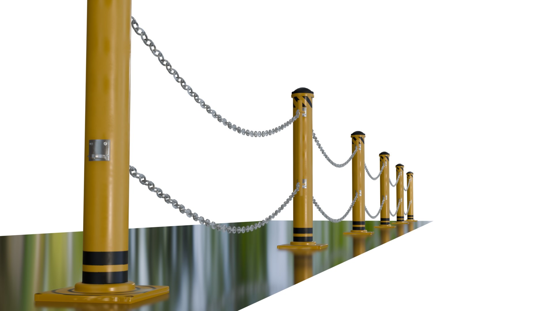 Dock Chain Bollard Barricade Model - TurboSquid 2325161