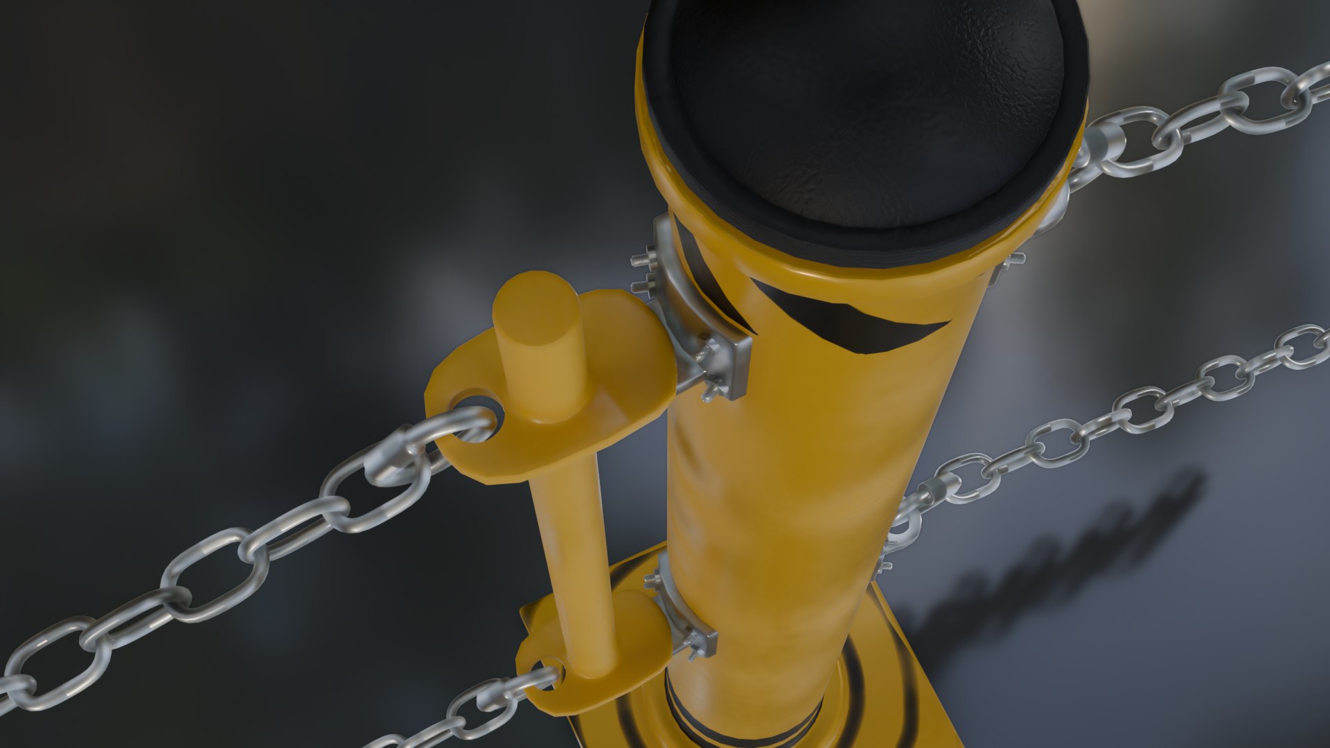 Dock Chain Bollard Barricade Model - TurboSquid 2325161