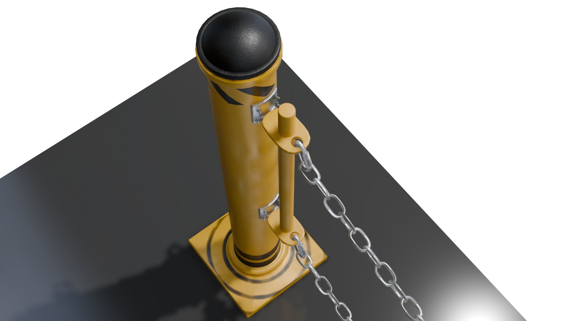 Dock Chain Bollard Barricade Model - TurboSquid 2325161
