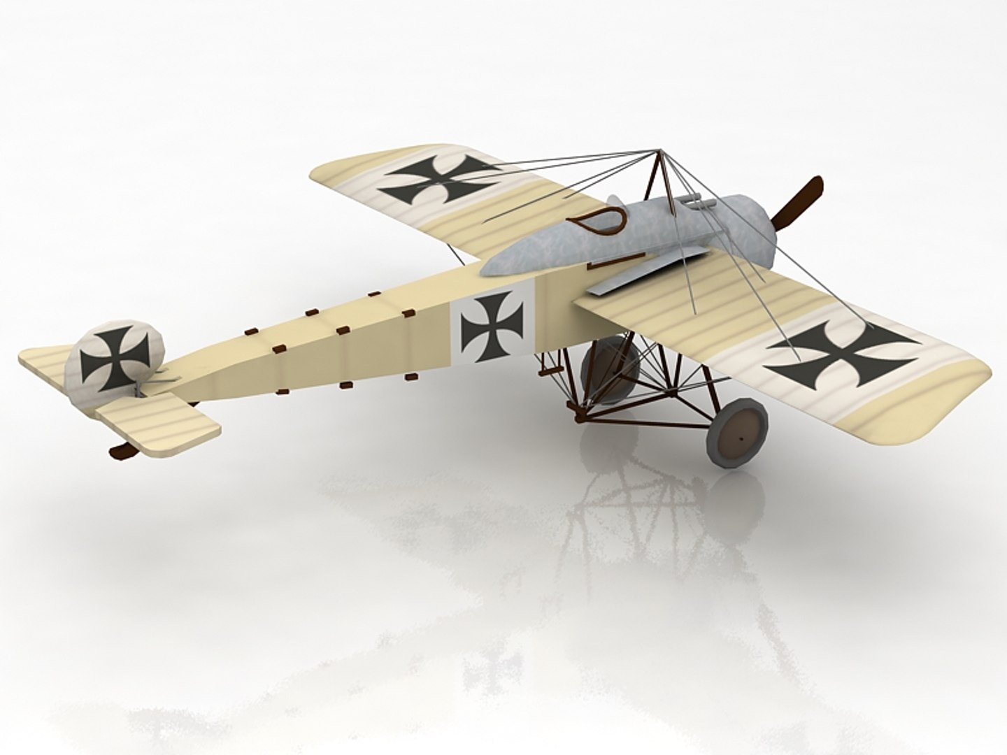 3D Fokker Eindecker Fighter Aircraft - TurboSquid 1764898