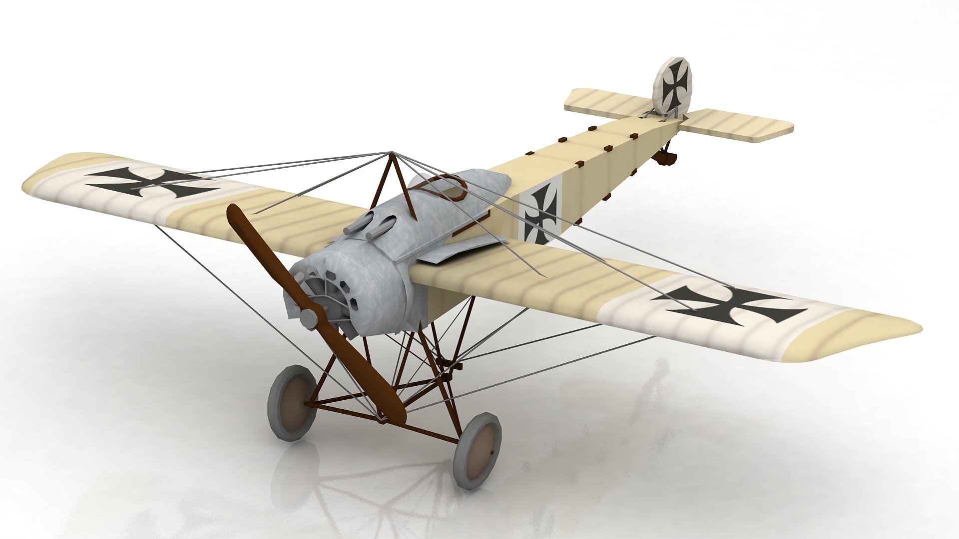 3D Fokker Eindecker Fighter Aircraft - TurboSquid 1764898