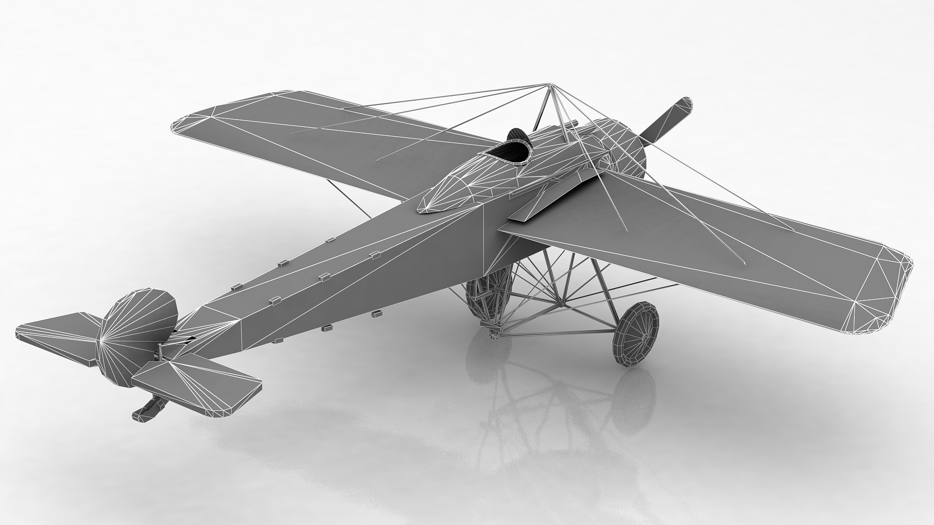 3D Fokker Eindecker Fighter Aircraft - TurboSquid 1764898