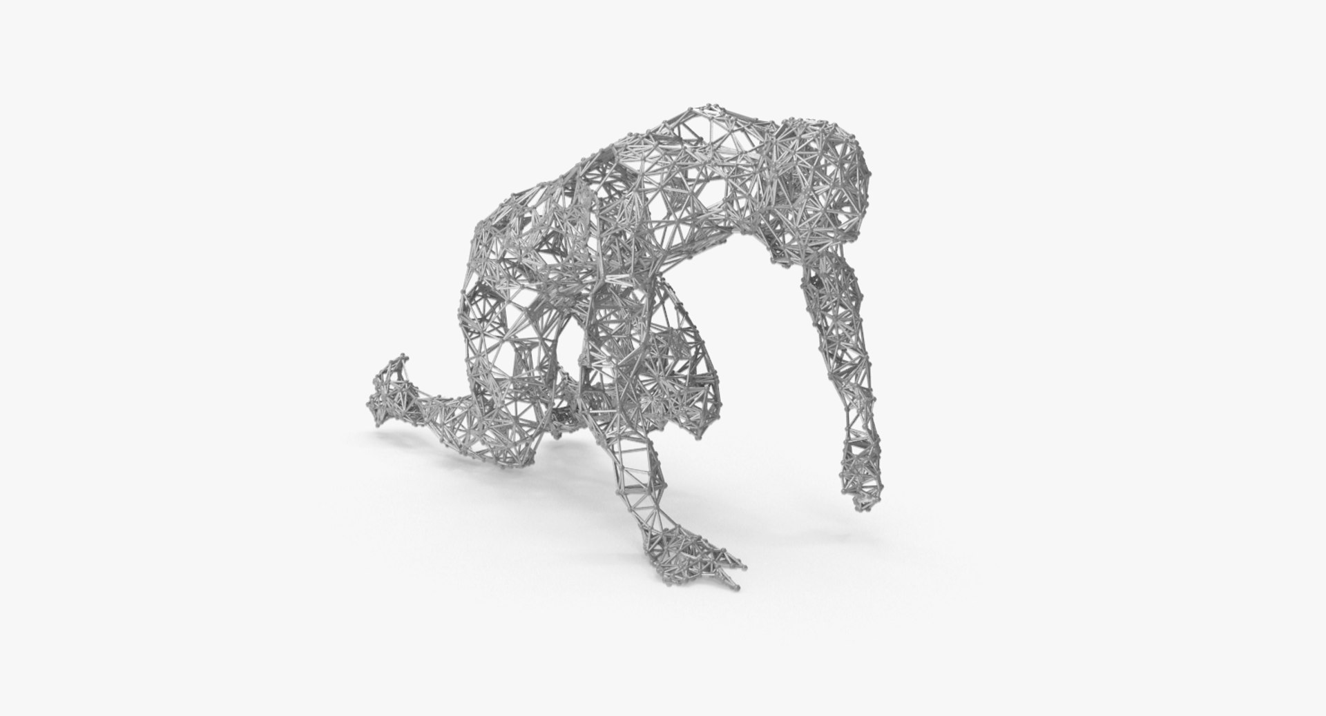 Human Pose Abstract Crawling Model - TurboSquid 1301814