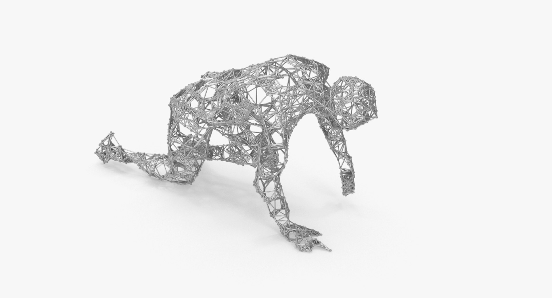 Human Pose Abstract Crawling Model - TurboSquid 1301814