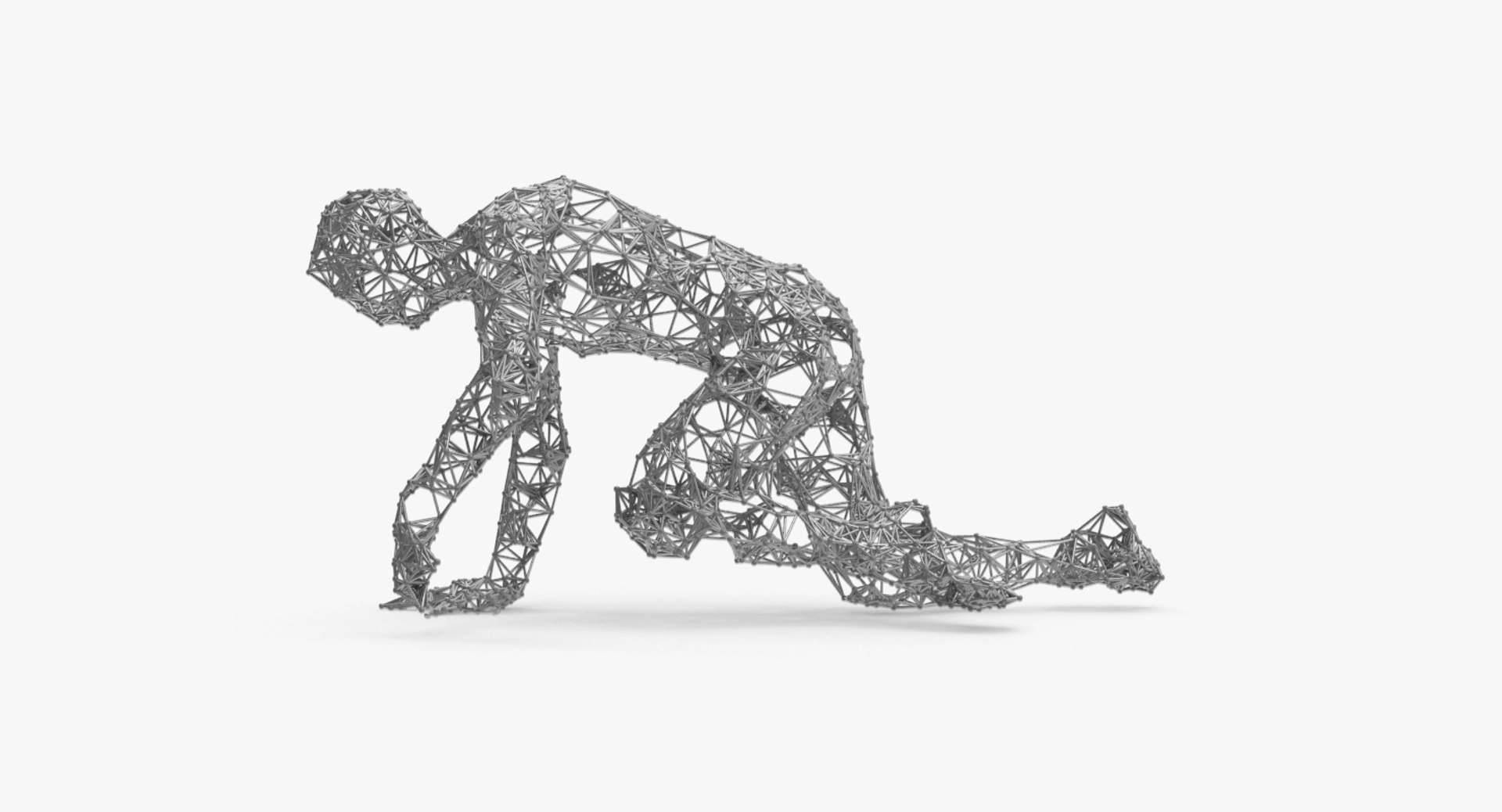 Human Pose Abstract Crawling Model - TurboSquid 1301814