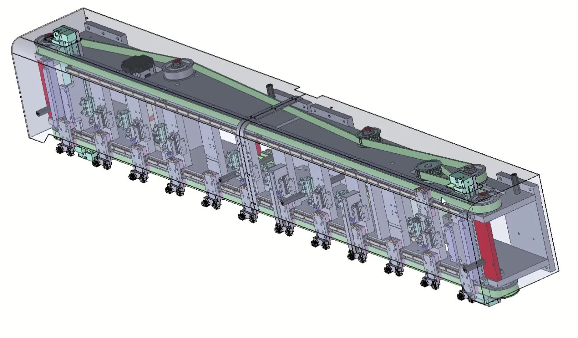 Multi-Station Material Assembly Conveyor 3D CAD Model 3D Model ...