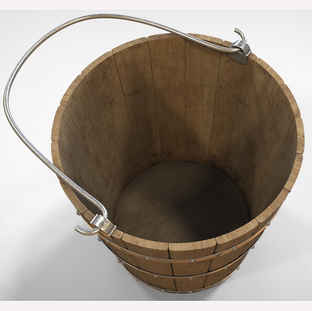 3d Wooden Bucket