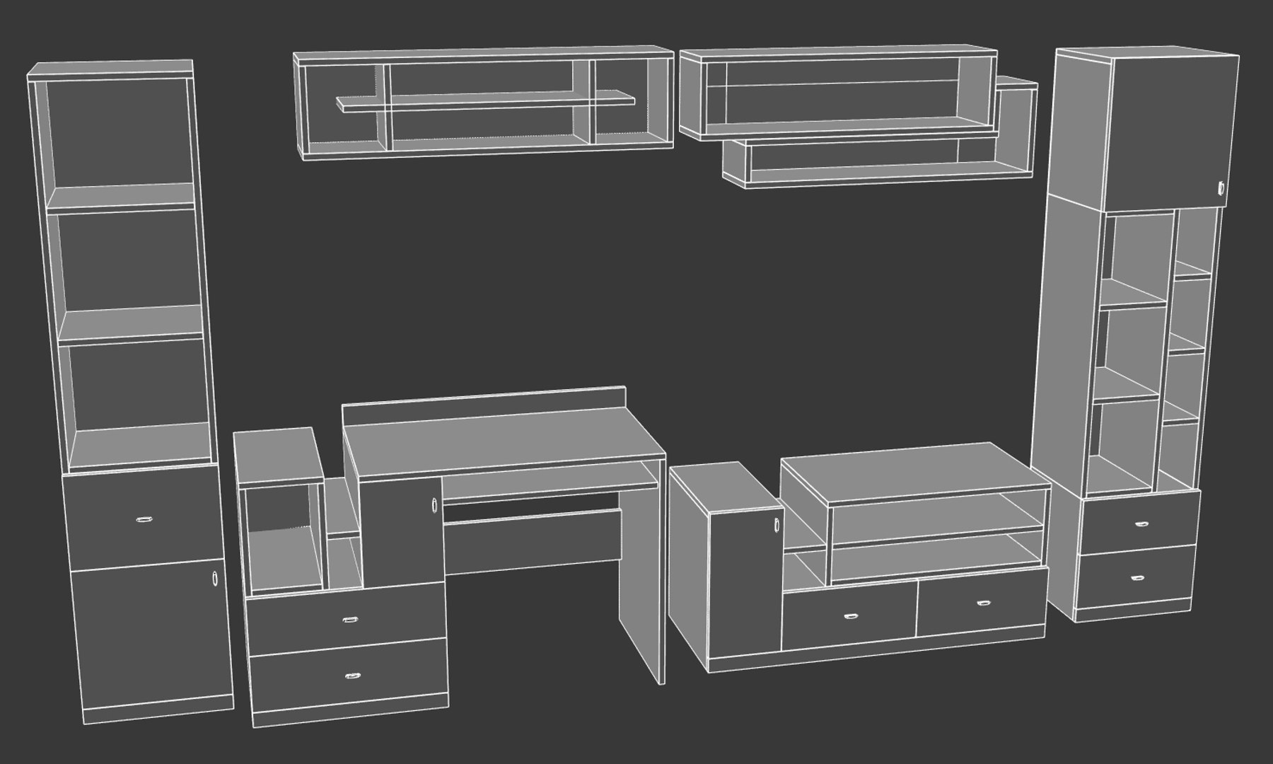 3d Room Furniture Hoff Model