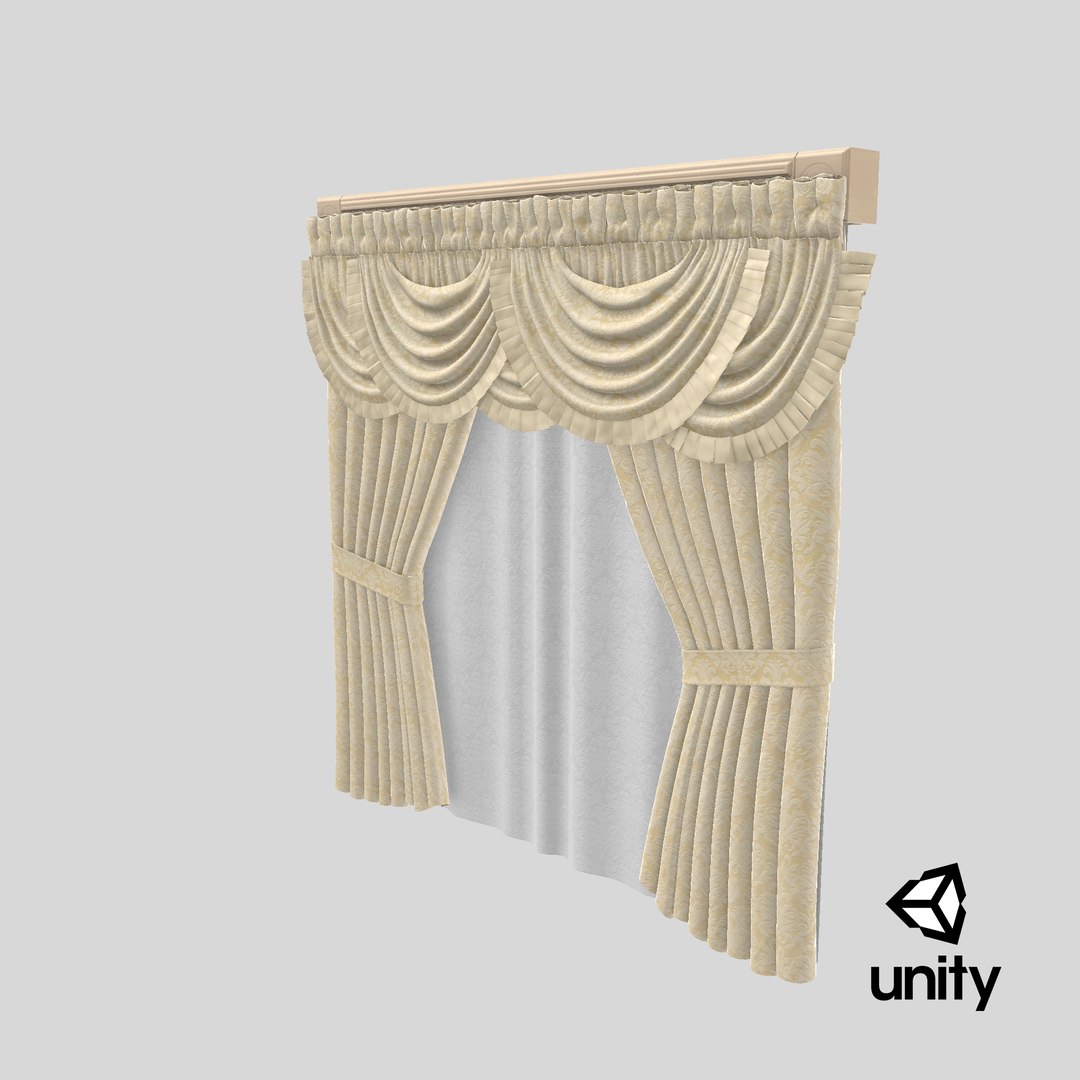 3D classical curtains - TurboSquid 1282006