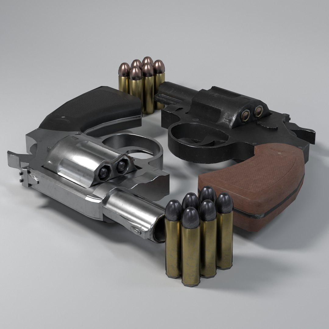 Low Poly Snub-nosed Revolver 3D model - TurboSquid 2118702