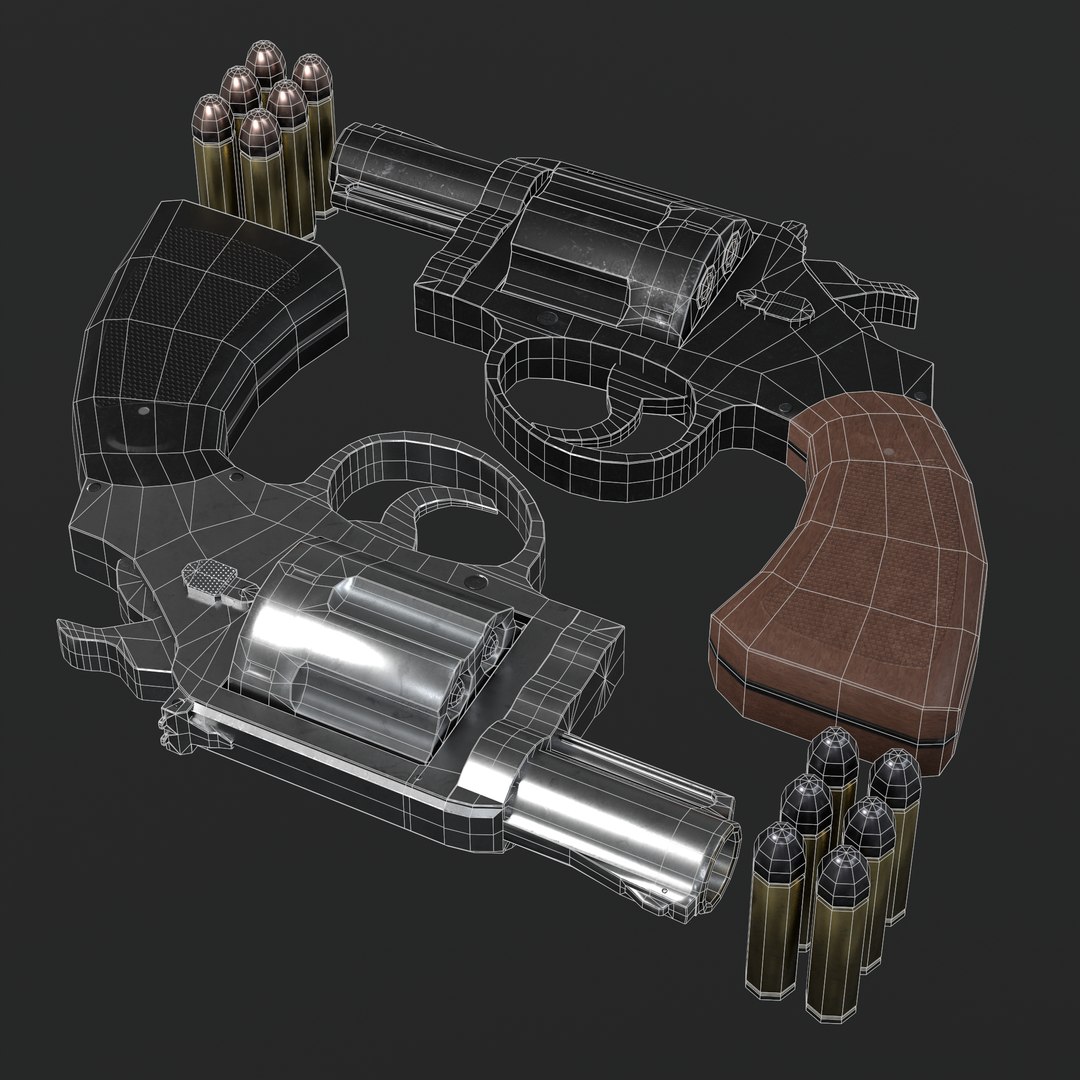 Low Poly Snub-nosed Revolver 3D model - TurboSquid 2118702