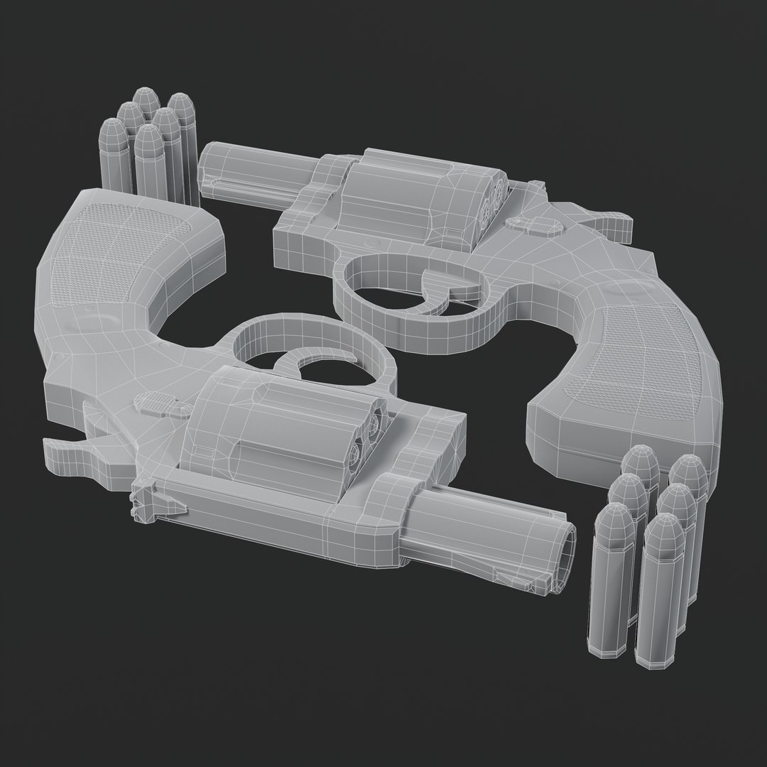 Low Poly Snub-nosed Revolver 3D model - TurboSquid 2118702