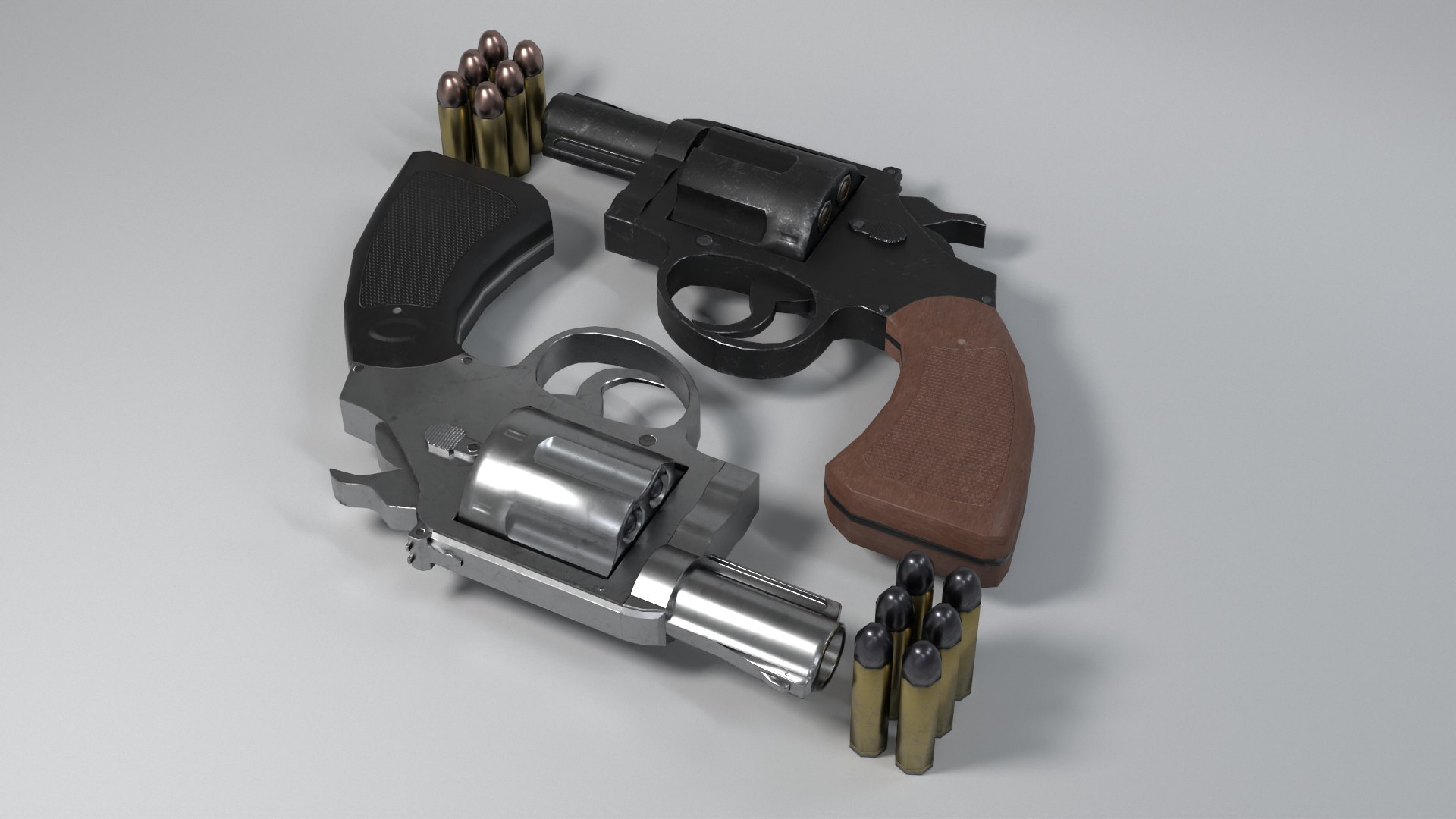 Low Poly Snub-nosed Revolver 3D model - TurboSquid 2118702