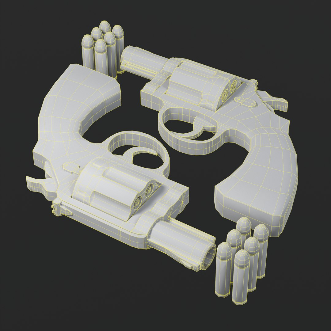 Low Poly Snub-nosed Revolver 3D model - TurboSquid 2118702