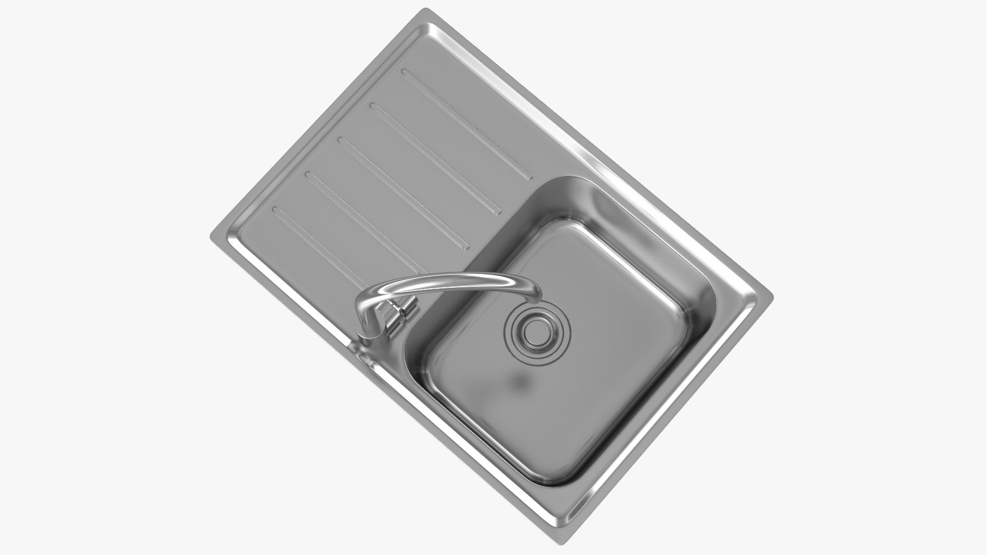 Realistic Kitchen Sink 02 3D Model - TurboSquid 1518688
