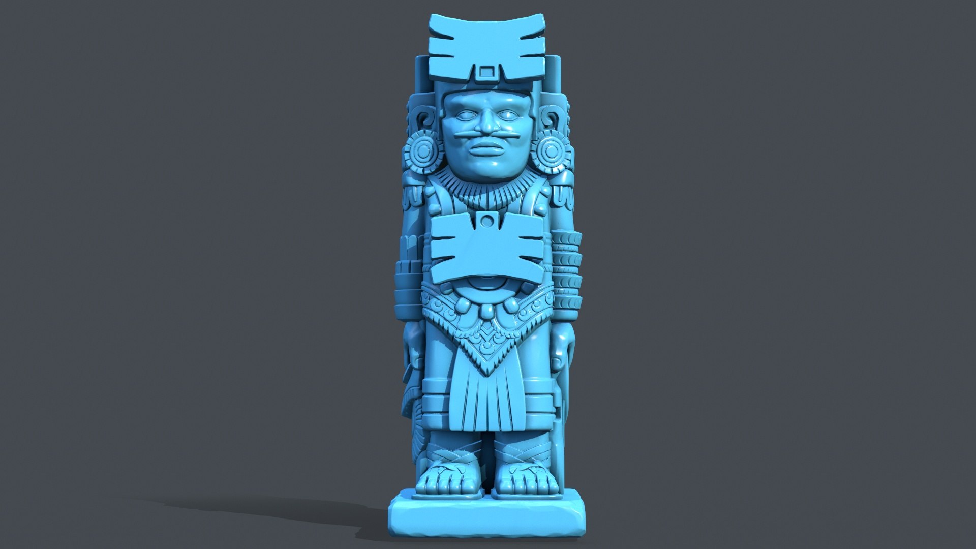 Statue Aztec Warrior HP 3D Model - TurboSquid 2221866