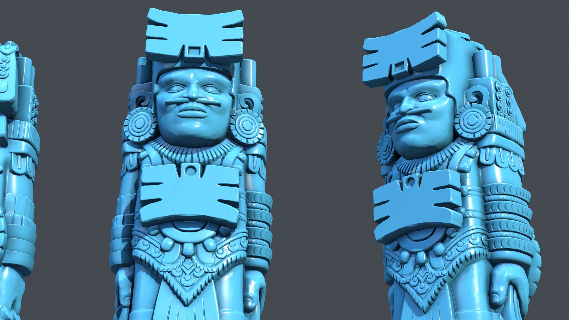 Statue Aztec Warrior HP 3D Model - TurboSquid 2221866