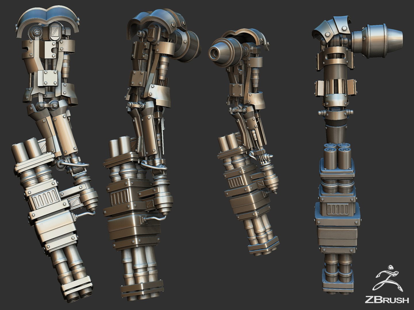3D mech kitbash arm 03 model - TurboSquid 1640819