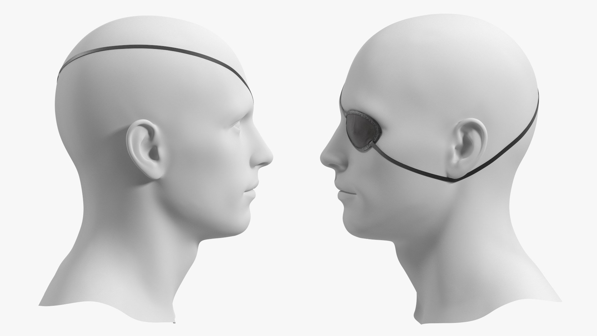 3D Black Eye Patch On Mannequin - TurboSquid 2149014