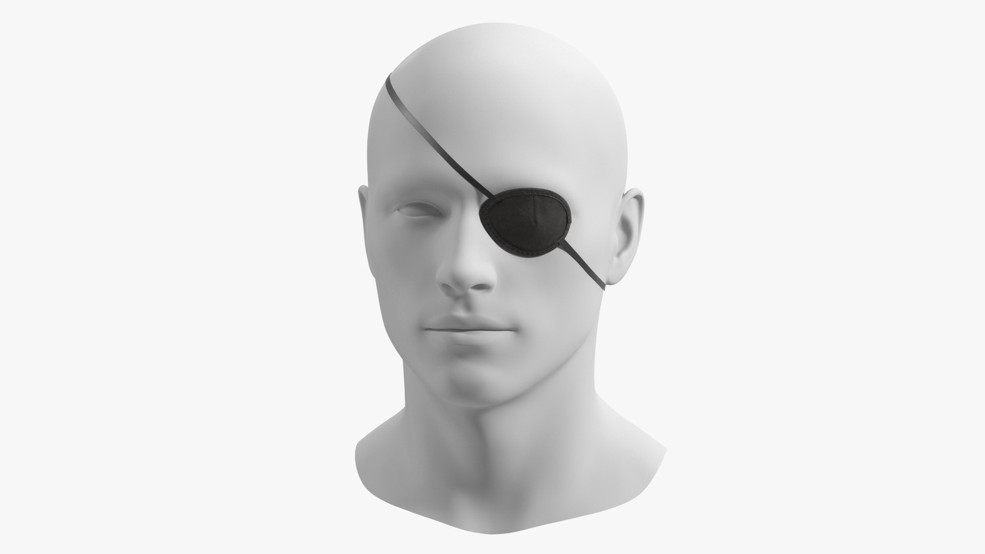 3D Black Eye Patch On Mannequin - TurboSquid 2149014