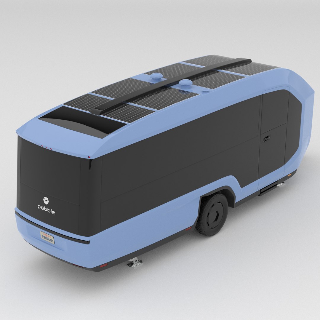 3D Pebble Flow Electric Travel Trailer Blue - TurboSquid 2202221