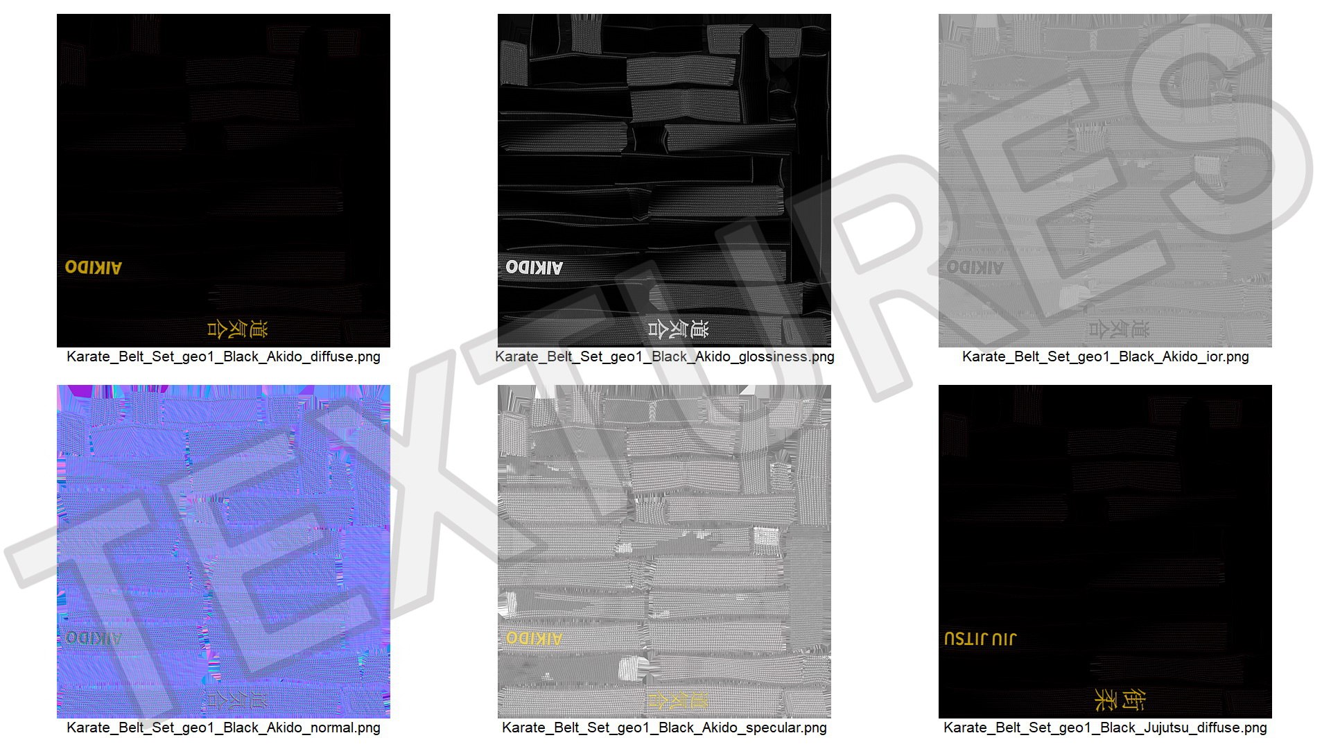 3D Kyokushin Black Obi Belt - TurboSquid 2133619