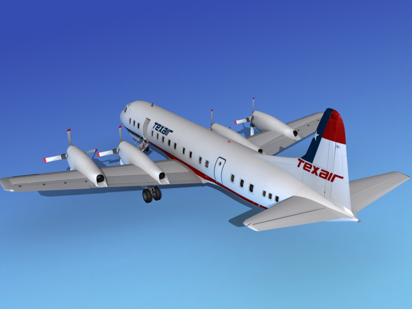 propellers electra lockheed 3d model