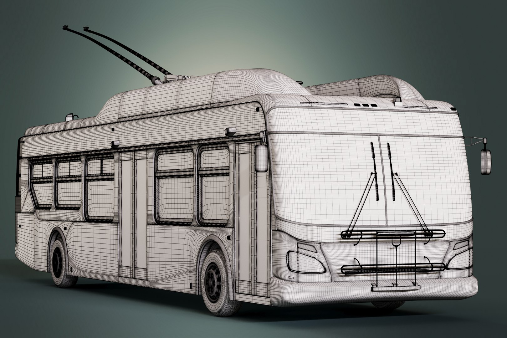 San Francisco Trolleybus Short SFMTA 3D Model - TurboSquid 1880728