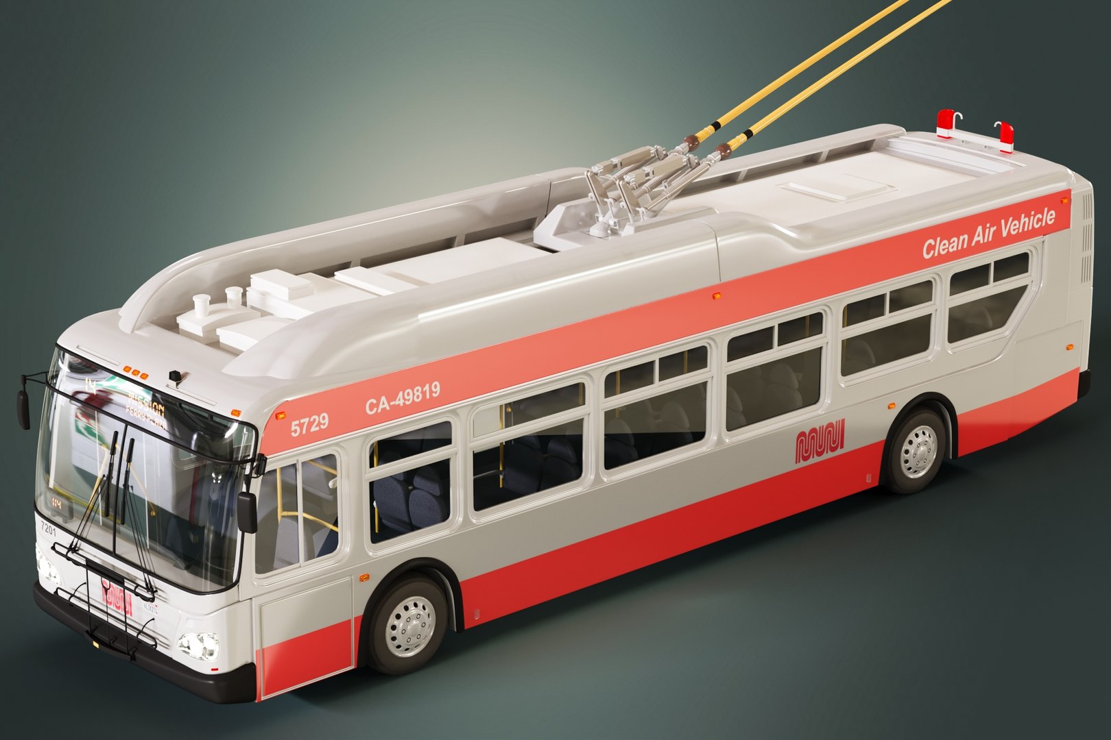 San Francisco Trolleybus Short SFMTA 3D Model - TurboSquid 1880728