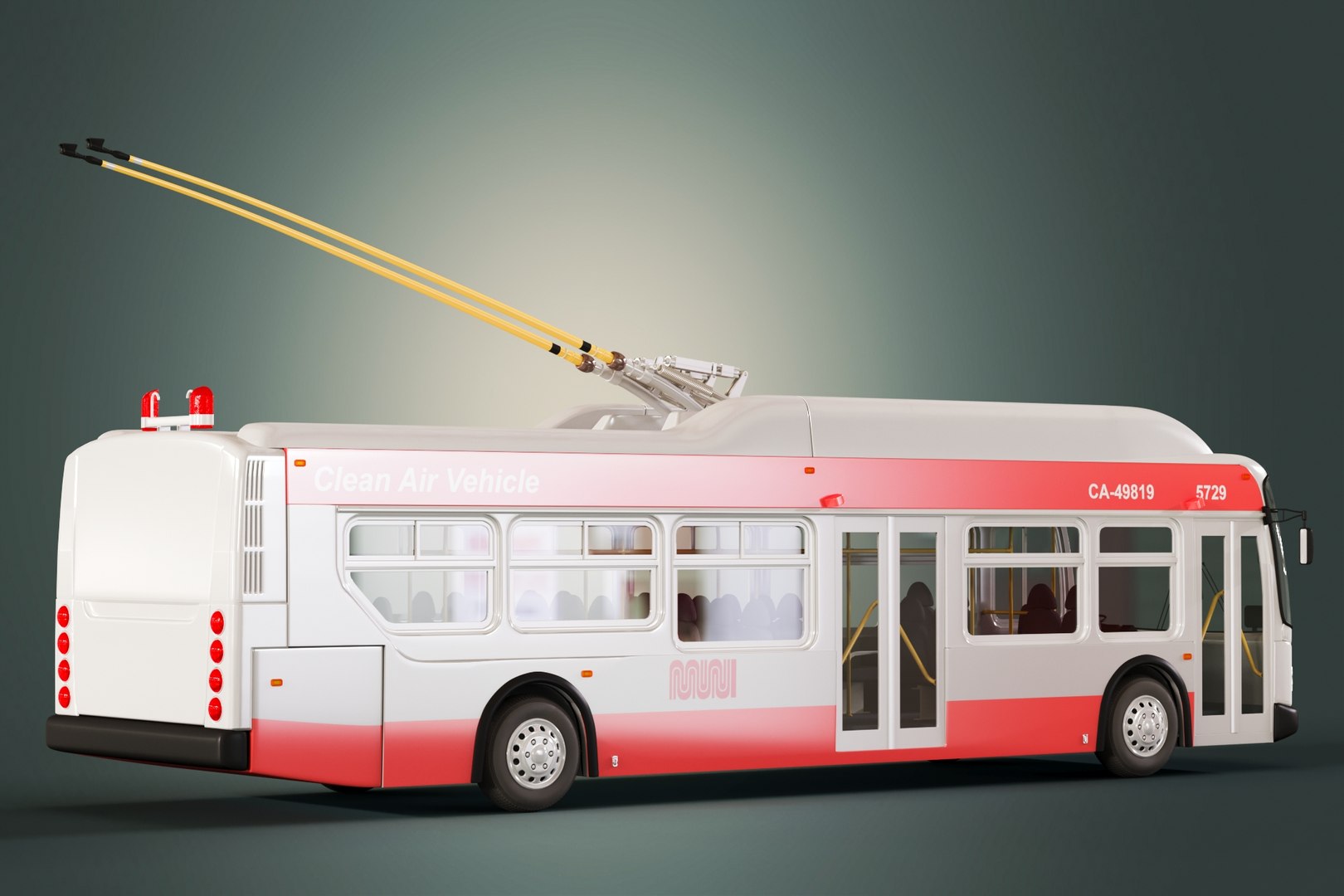 San Francisco Trolleybus Short SFMTA 3D Model - TurboSquid 1880728