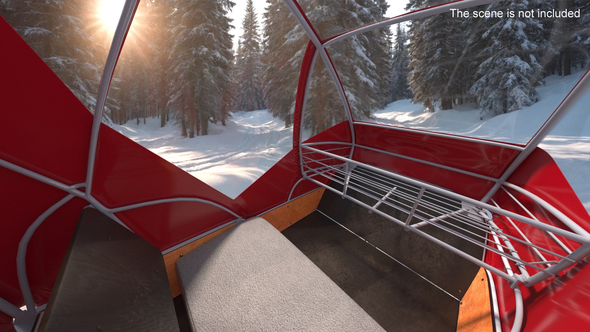 3D Model Snowmobile Carriage Trailer - TurboSquid 2274434