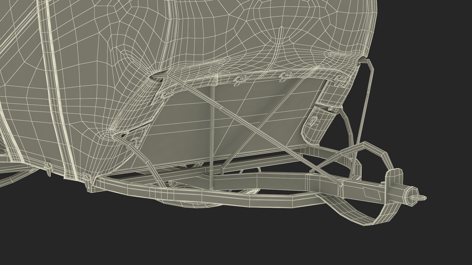 3D Model Snowmobile Carriage Trailer - TurboSquid 2274434