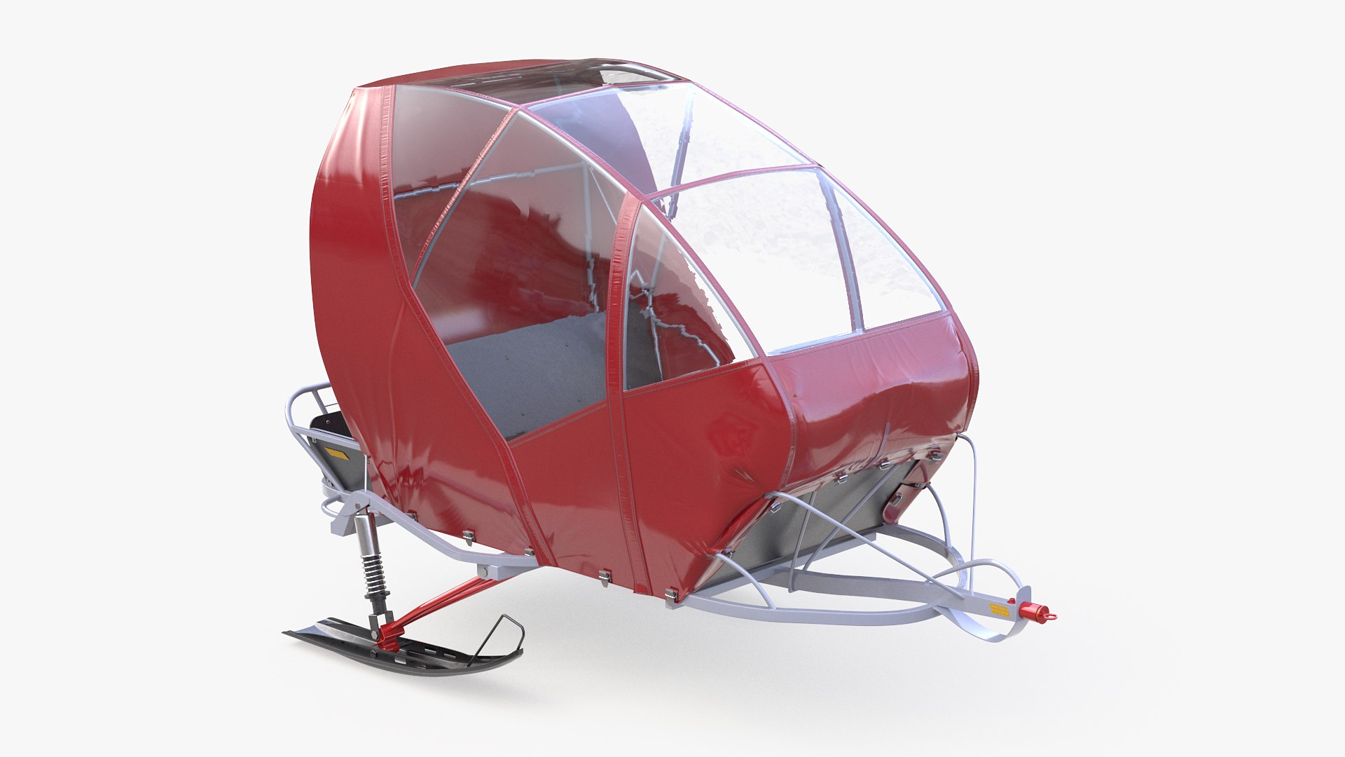 3D Model Snowmobile Carriage Trailer - TurboSquid 2274434