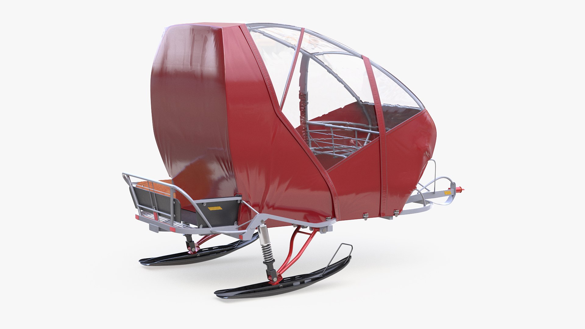 3D Model Snowmobile Carriage Trailer - TurboSquid 2274434