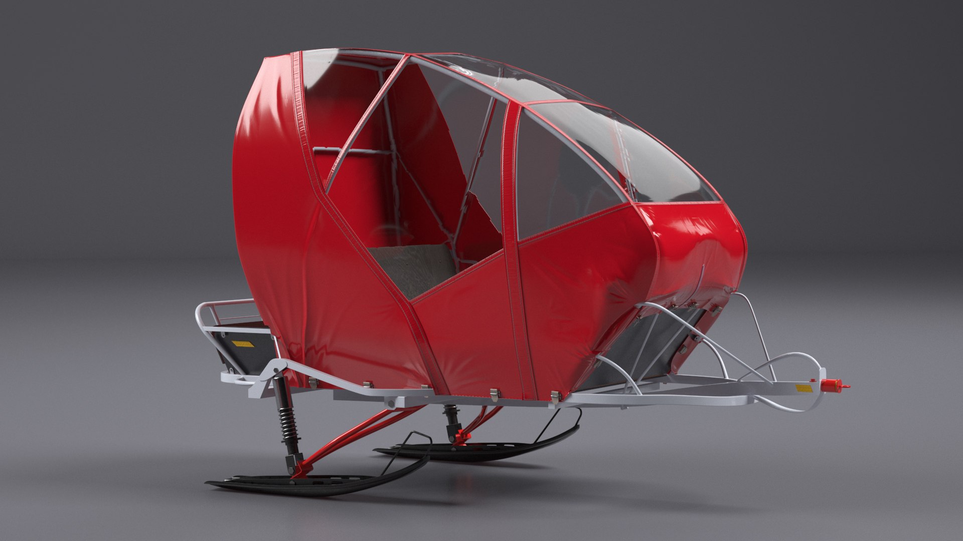 3D Model Snowmobile Carriage Trailer - TurboSquid 2274434