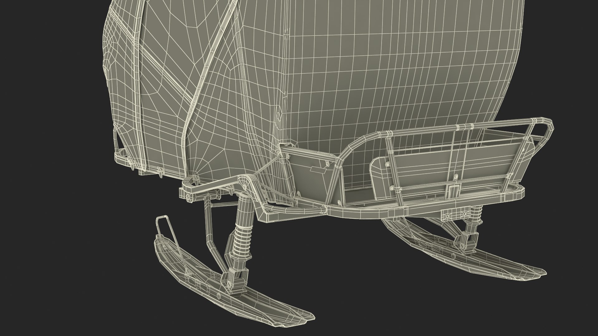 3D Model Snowmobile Carriage Trailer - TurboSquid 2274434