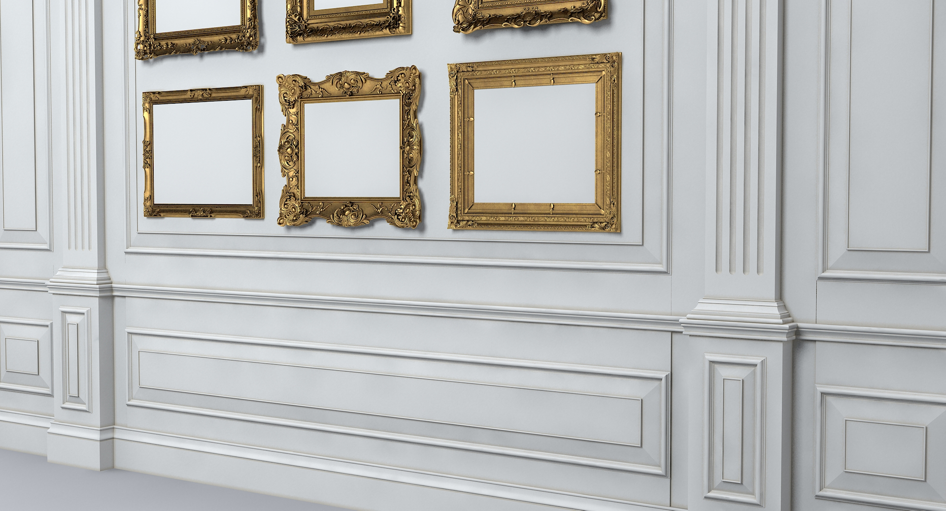 3d model museum wall