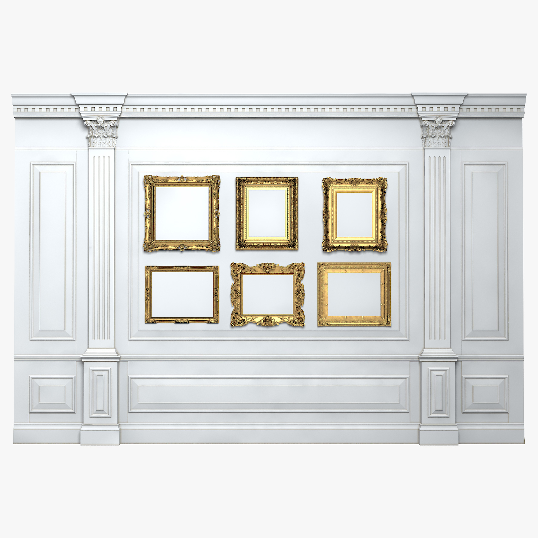 3d model museum wall